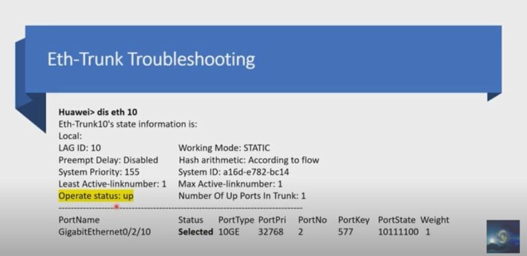 Huawei Link Aggregation | Eth-Trunk Configuration & Troubleshooting ...